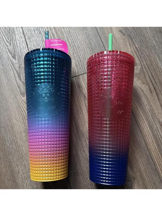 Starbucks | Other | New Starbucks Tumbler Purple Pink Pride Grid ...